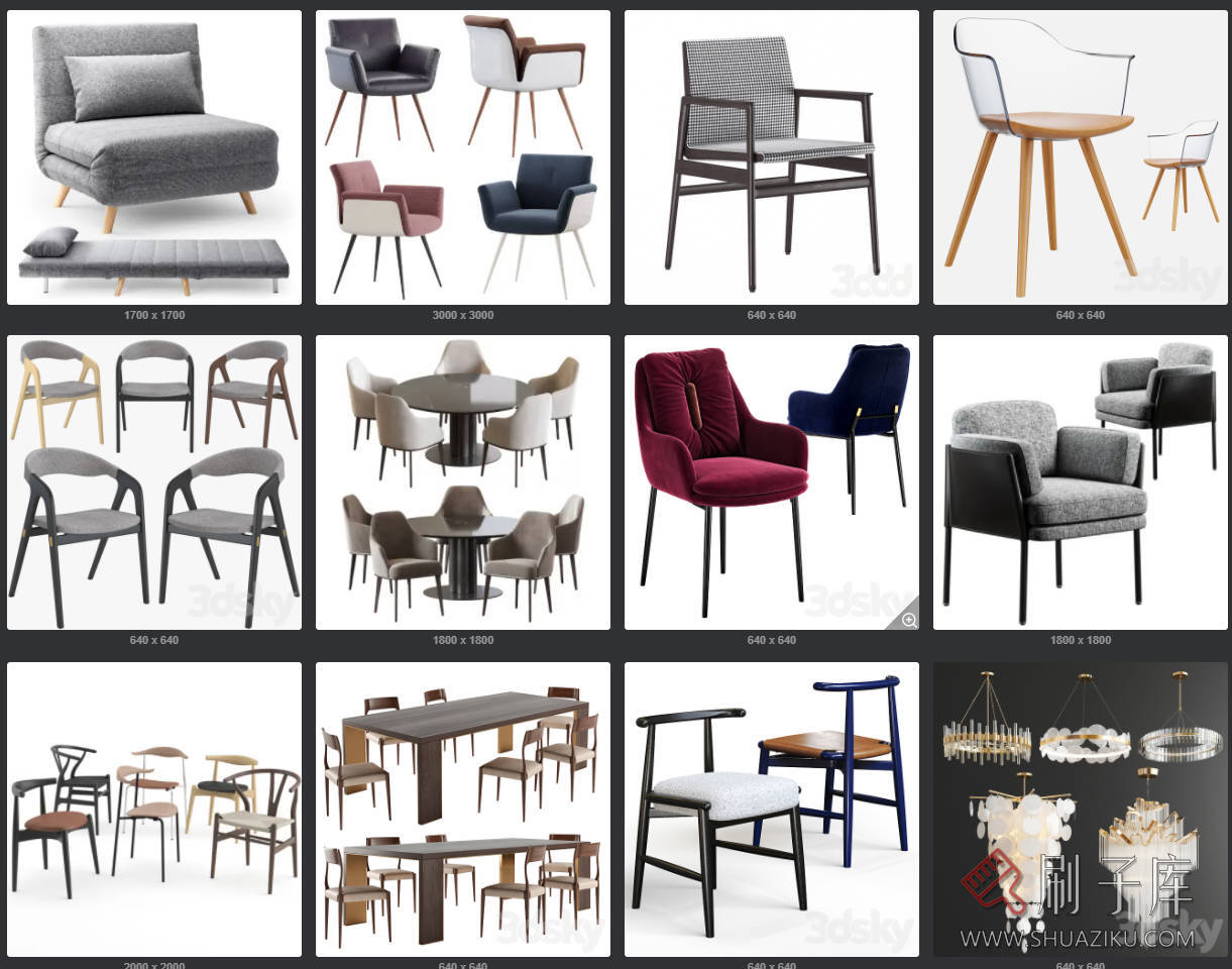 3DDD/3DSKY PRO 模型 – 最新模型下载-刷子库