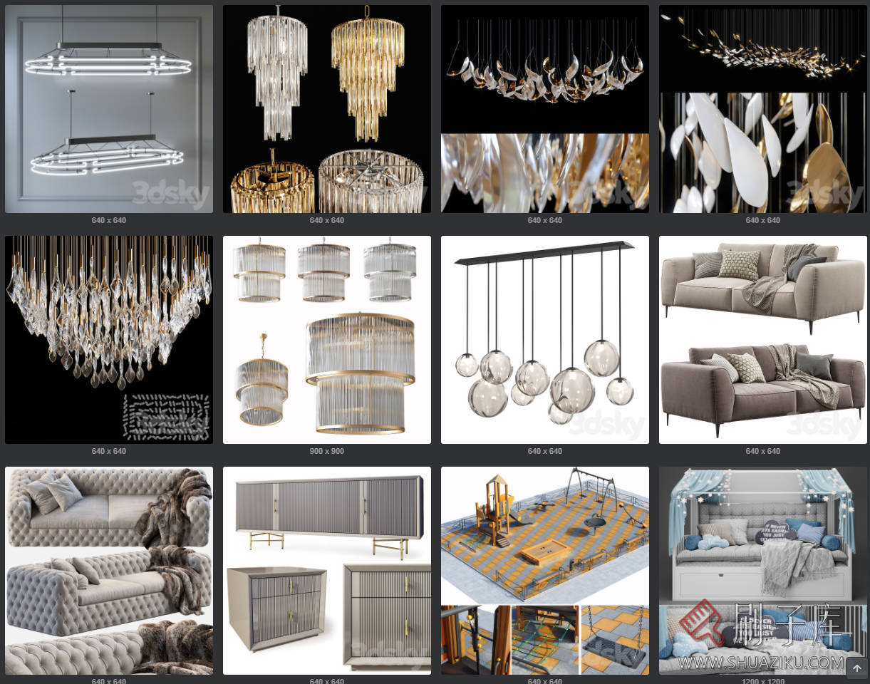 3DDD/3DSKY PRO 模型 – 最新模型下载-刷子库