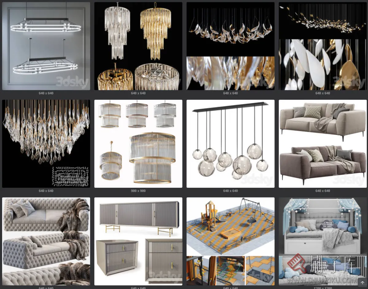 3DDD/3DSKY PRO 模型 – 最新模型 - 刷子库