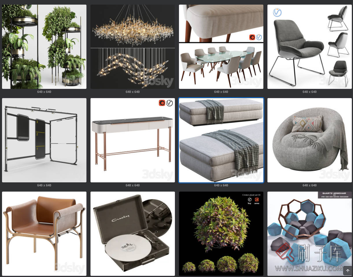 3DDD/3DSKY PRO 模型 – 最新模型下载-刷子库