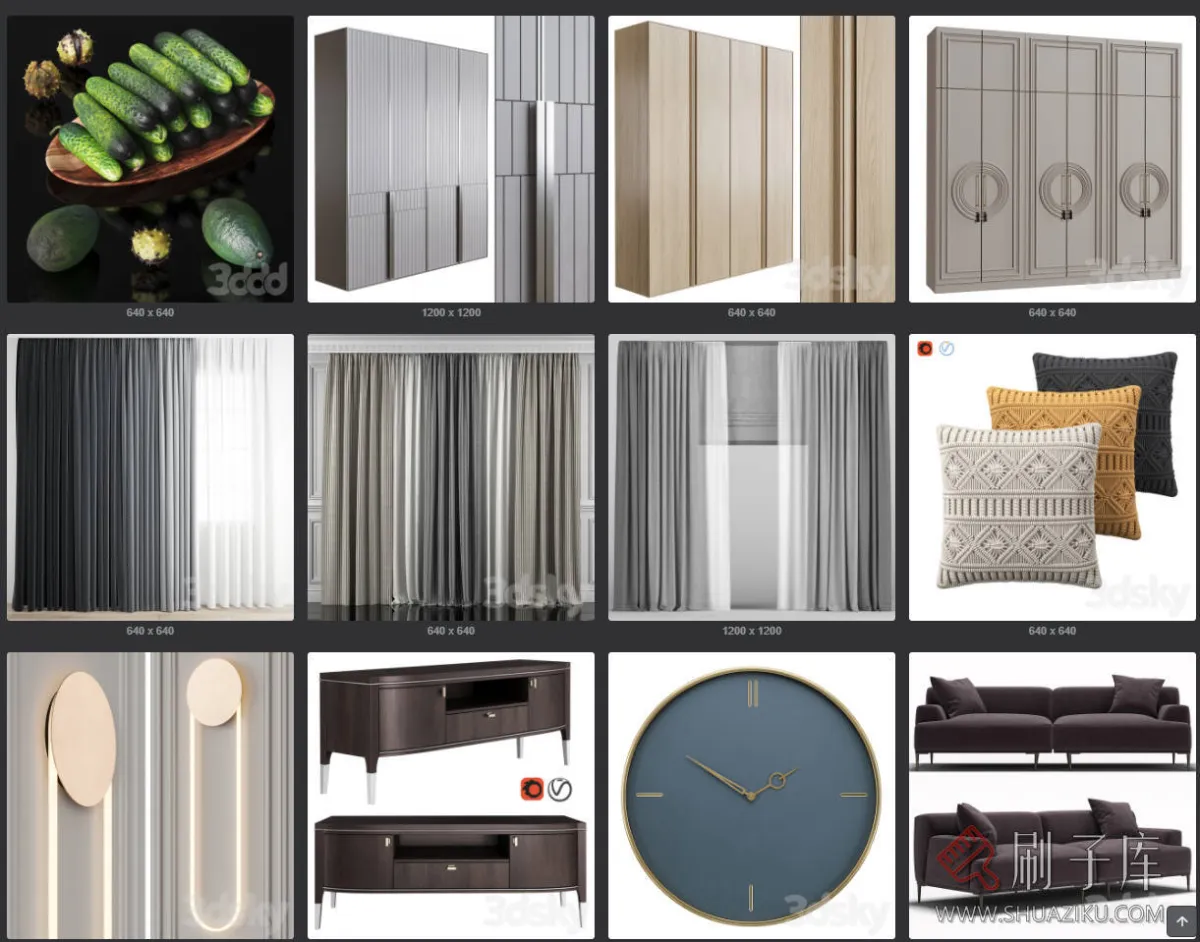 3DDD/3DSKY PRO 模型 – 最新模型 - 刷子库