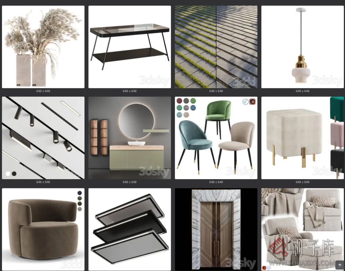 3DDD/3DSKY PRO 模型 – 最新模型 - 刷子库